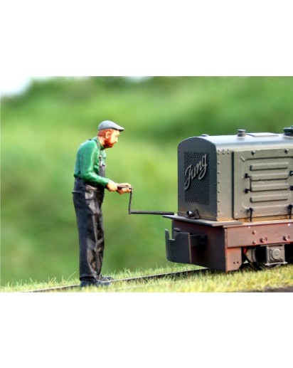 Lokführer mit Kurbel, Maßstab 1:32 - --> Figuren 1.32 - Spur 1f Feldbahn - Spur 1 - Produkte